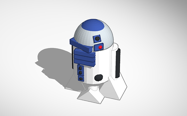 3D design Дроид R2D2 - Tinkercad