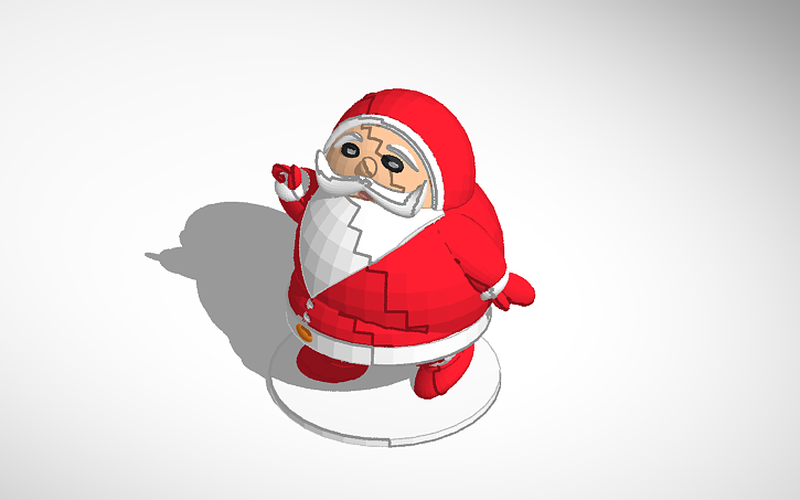 3D design Santa Claus - Tinkercad