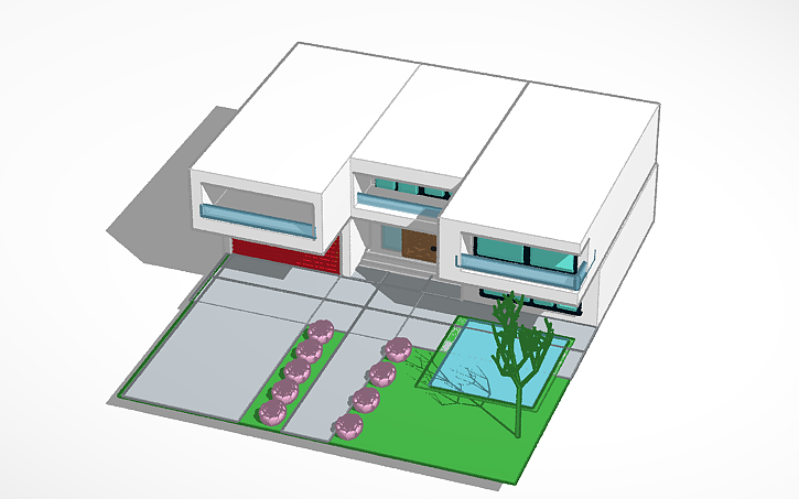 3D design Futuristic house - Tinkercad
