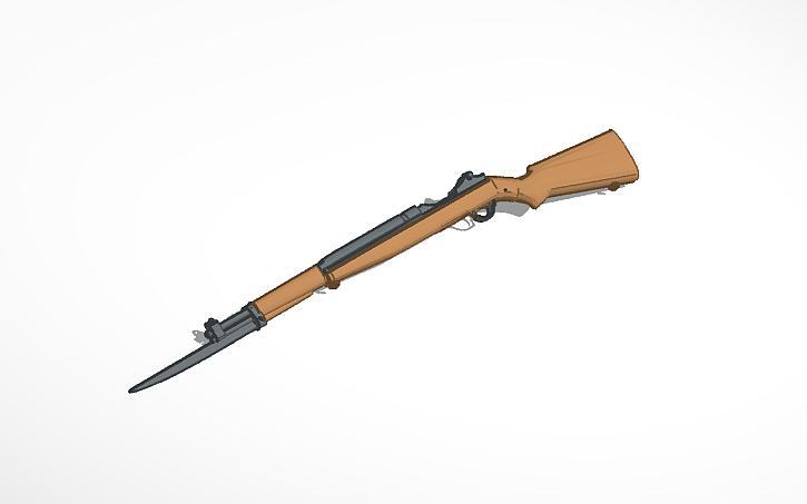 3D design M1 Garand - Tinkercad