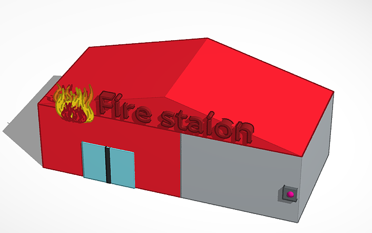 3D design Fire station - Tinkercad