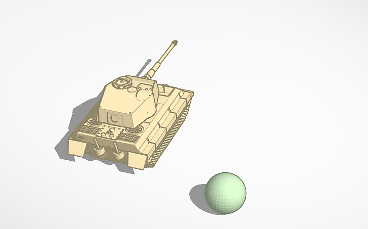 3D design Tiger 2 "King Tiger" - Tinkercad