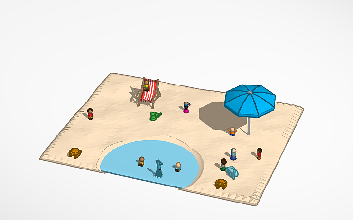 3D design Copy of Summer Beach - Tinkercad