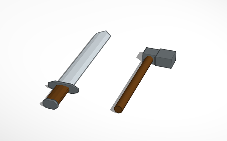 3D design Medieval Weapons - Tinkercad