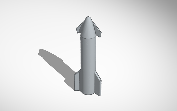 3D design starship II - Tinkercad