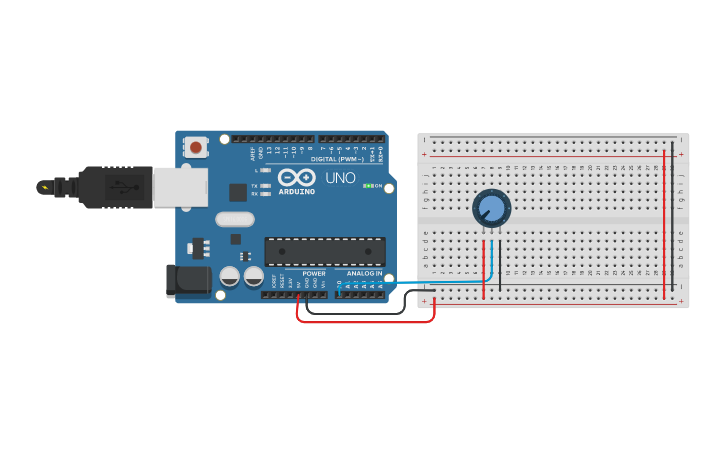 Circuit design Exercise 1.E - Tinkercad