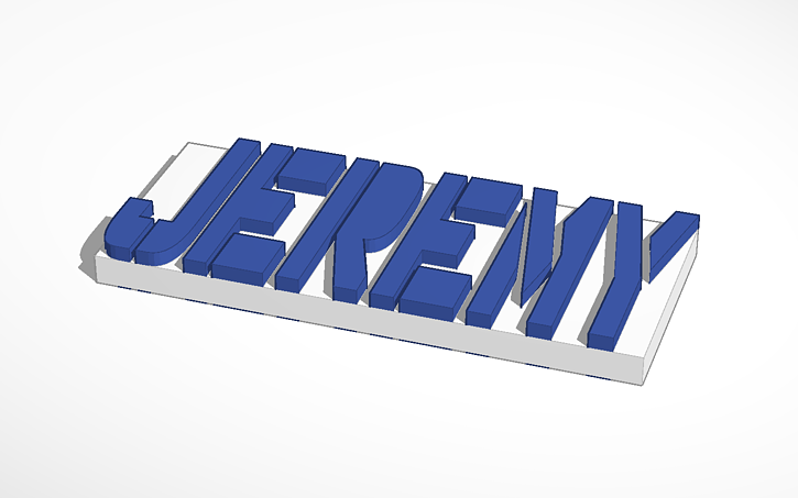 3D design JEREMY - Tinkercad