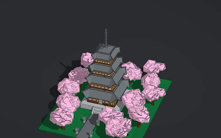 3D design Pagoda - Tinkercad