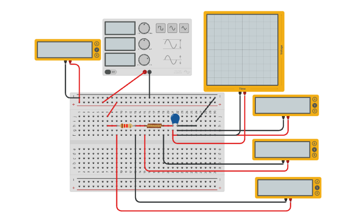 Circuit design RLC SERI - Tinkercad