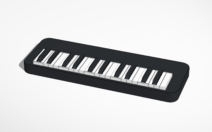 3D design Day 79 of TED: Keyboard Piano - Tinkercad