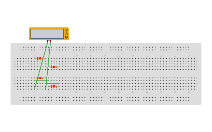 Circuit design Series and Parallel Resistors - Tinkercad