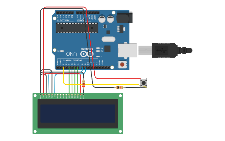 Circuit design Arduino Tally Counter - Tinkercad
