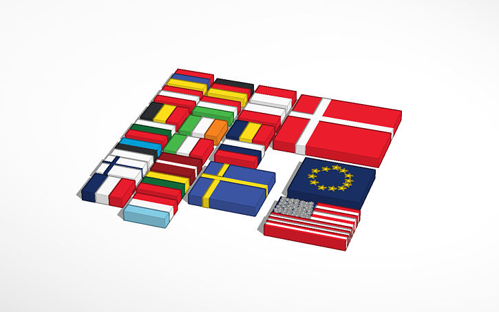 3D design flag - Tinkercad