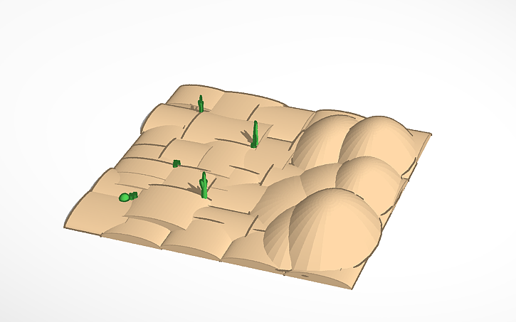 3D design landforms: desert - Tinkercad