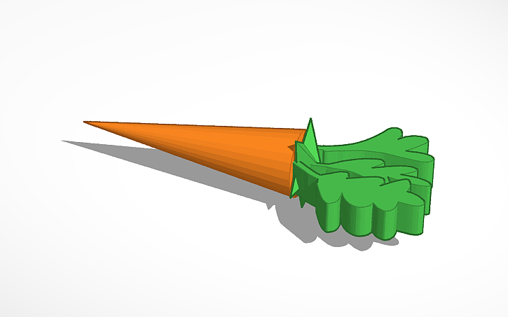 3D design Simple Carrot - Tinkercad