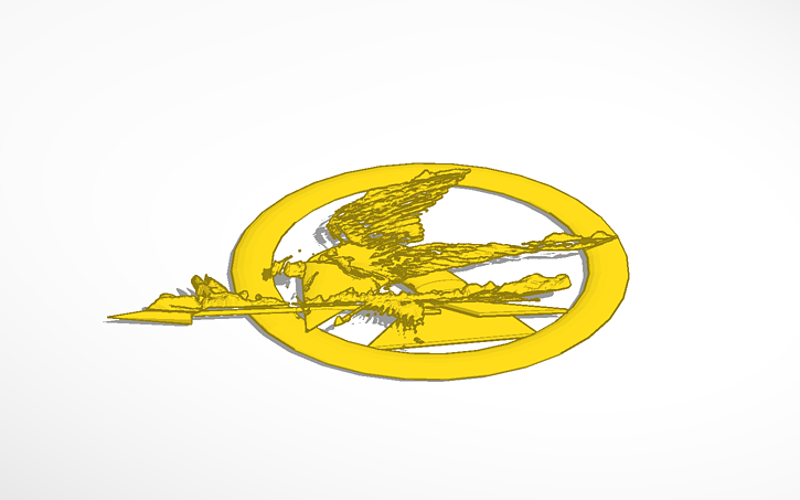 3D design The Hunger Games Symbol - Tinkercad