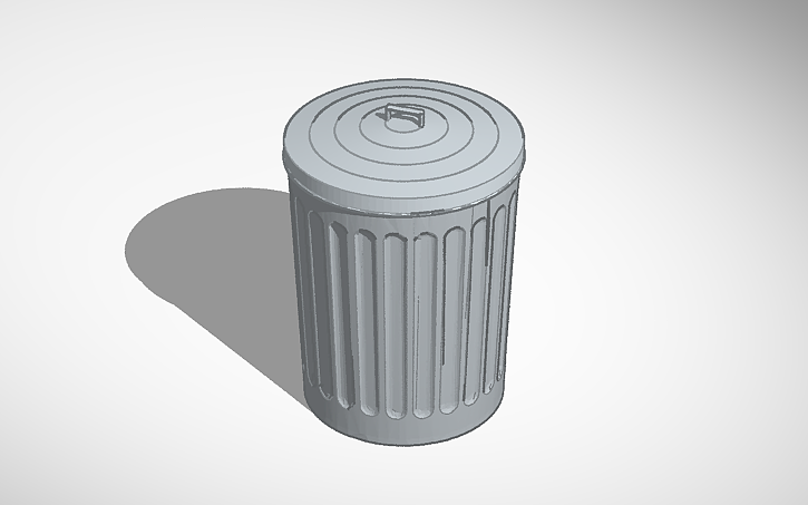 3D design Trash Can - Tinkercad
