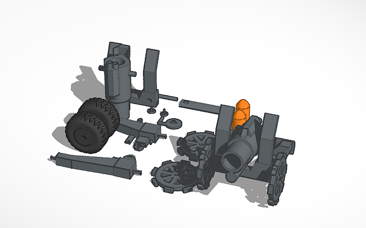 3D design WW1 m10 cannon - Tinkercad