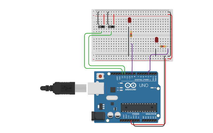 Circuit design Logic Gates - Tinkercad