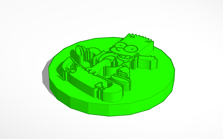 3D design BART SIMPSON - Tinkercad