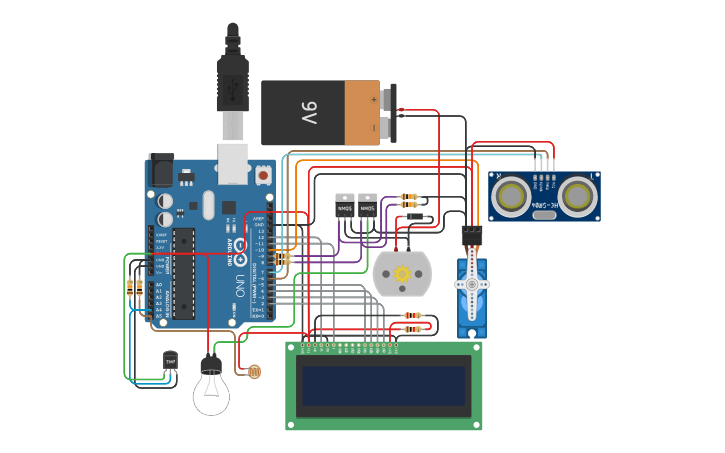 Circuit design Smart House - Tinkercad