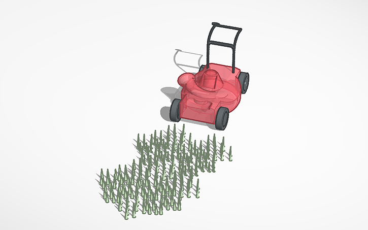 3D design Interactive Lawn Mower! - Tinkercad