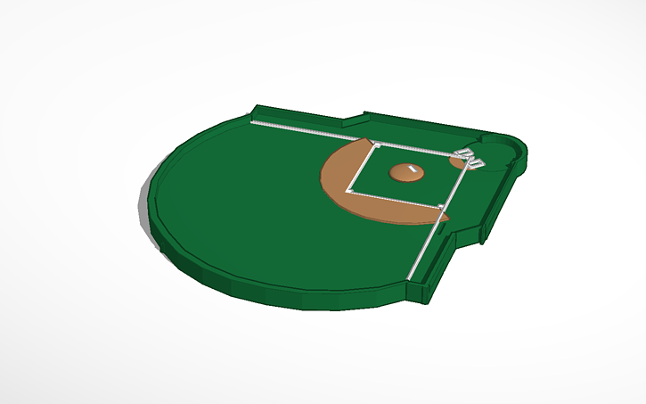 3D design baseball field - Tinkercad