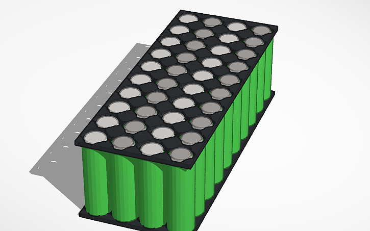 3D design Battery Pack - Tinkercad
