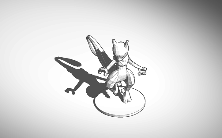 3D design mewtwo - Tinkercad