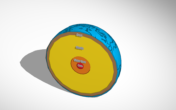 3D design Earth Structure - Tinkercad