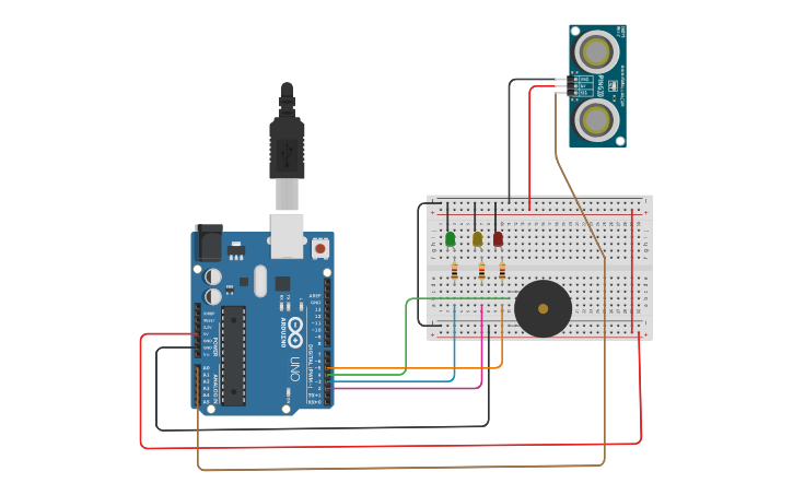 Circuit design alarm system - Tinkercad
