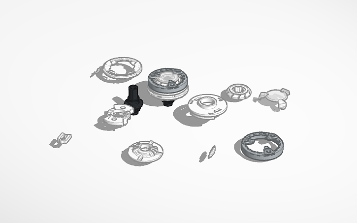 3D design beyblade x template redone (with working ratchet) - Tinkercad