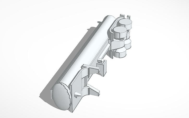3D design Mini Articulated Fuel Tank Trailer V2 - Tinkercad