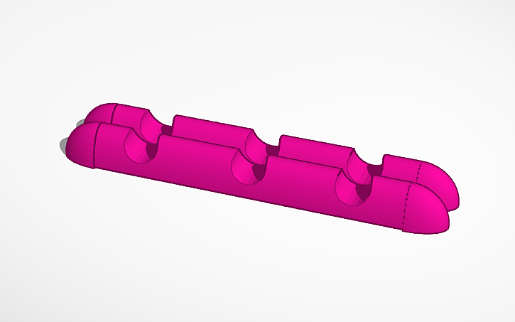3D design line clip - Tinkercad