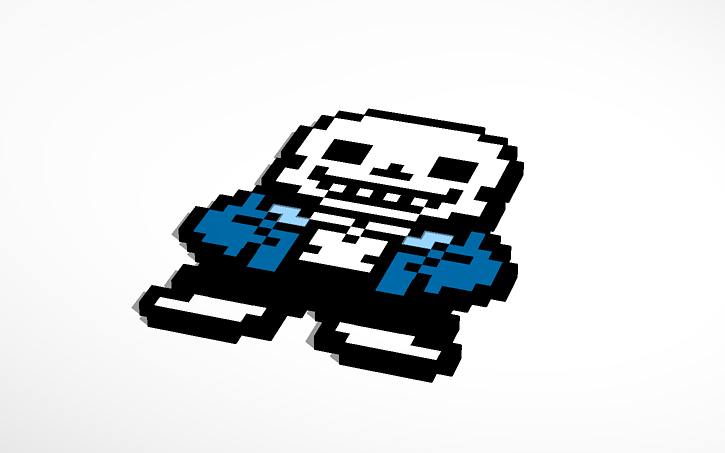 3D design Sans from Undertale - Tinkercad