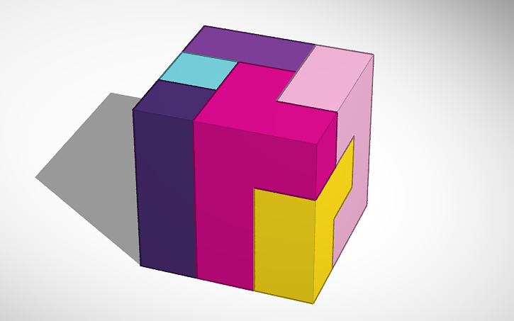 3D design puzzle cube - Tinkercad