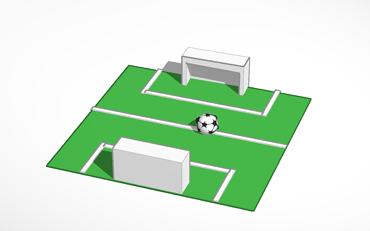 3D design soccer field - Tinkercad