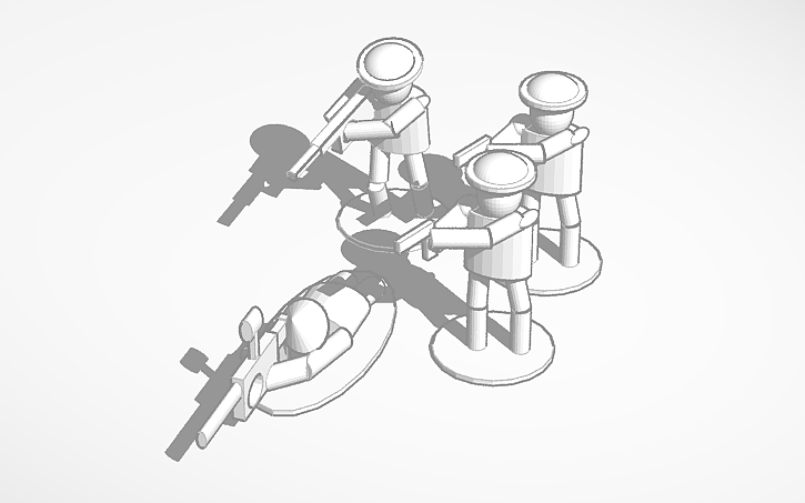 3D design toy soldiers - Tinkercad