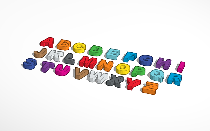 3D design Copy of Alphabet Block Letters - Tinkercad