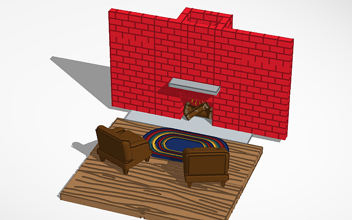 3D design Fireplace - Tinkercad