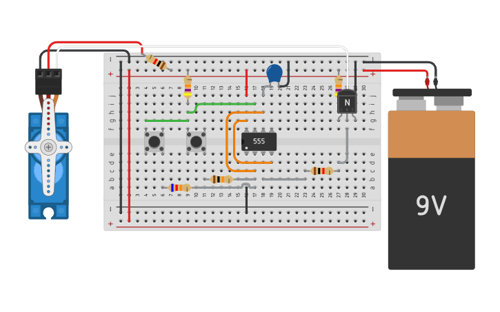 Circuit Design 555 Timer Servo Tinkercad