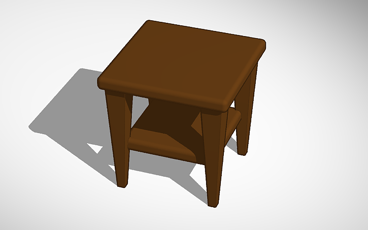 3D design wooden end table - Tinkercad