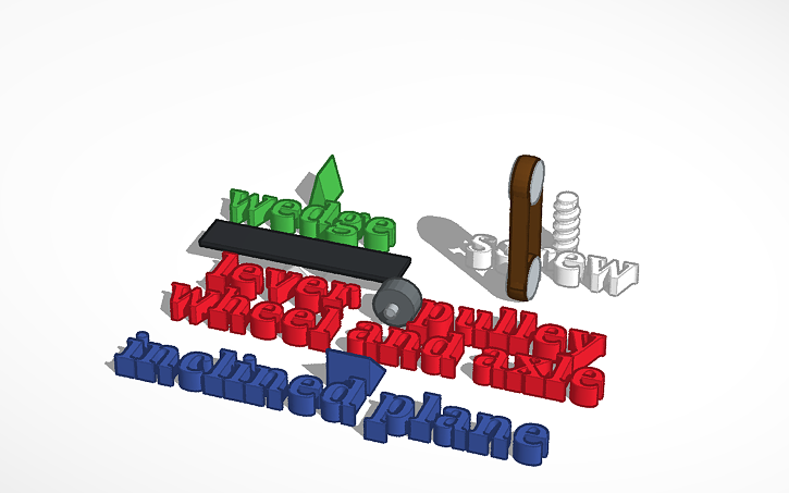3D design Simple Machines - Tinkercad
