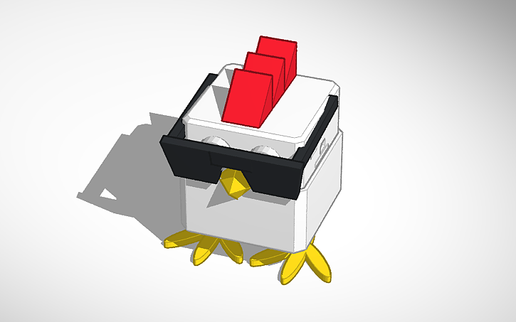 3D design Otto el Pollo robot - Tinkercad