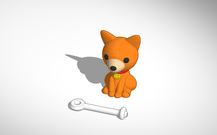 3D design Cute little dog - Tinkercad