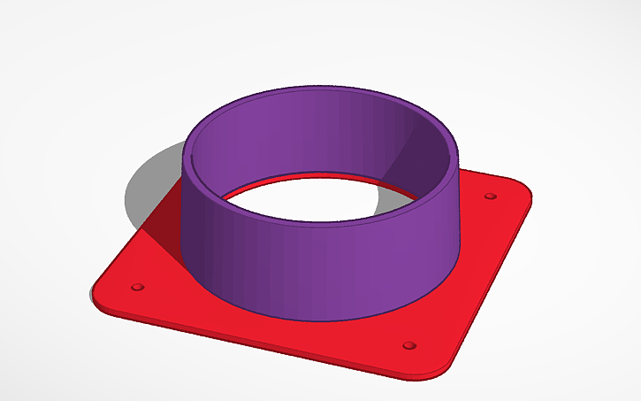 3D design Dust collector coupler half - Tinkercad