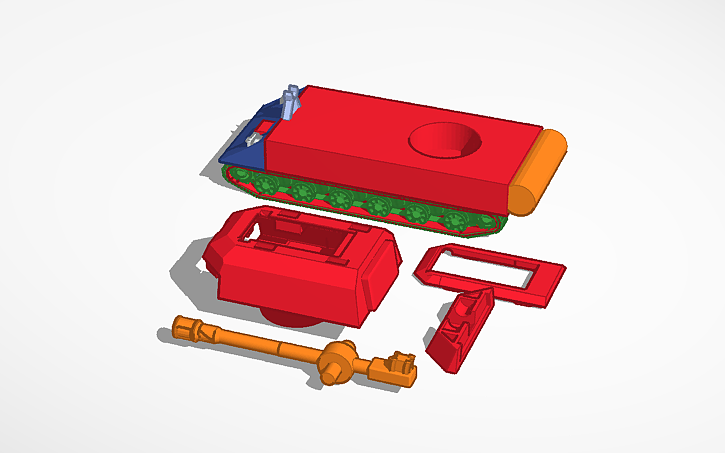 3D design custom tank destroyer - Tinkercad