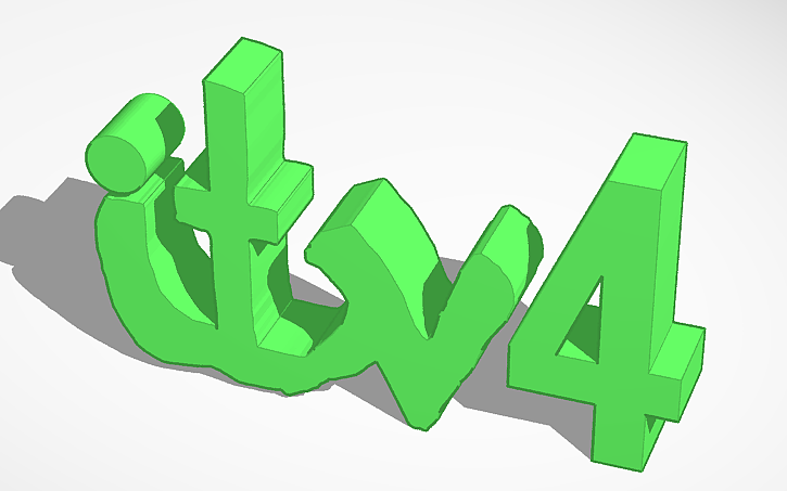 3D design ITV4 Logo - Tinkercad