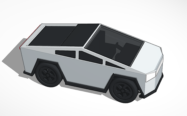 3D design Tesla cybertruck - Tinkercad