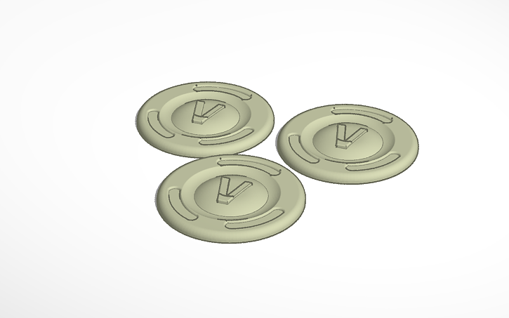 3D design V-Bucks - Tinkercad